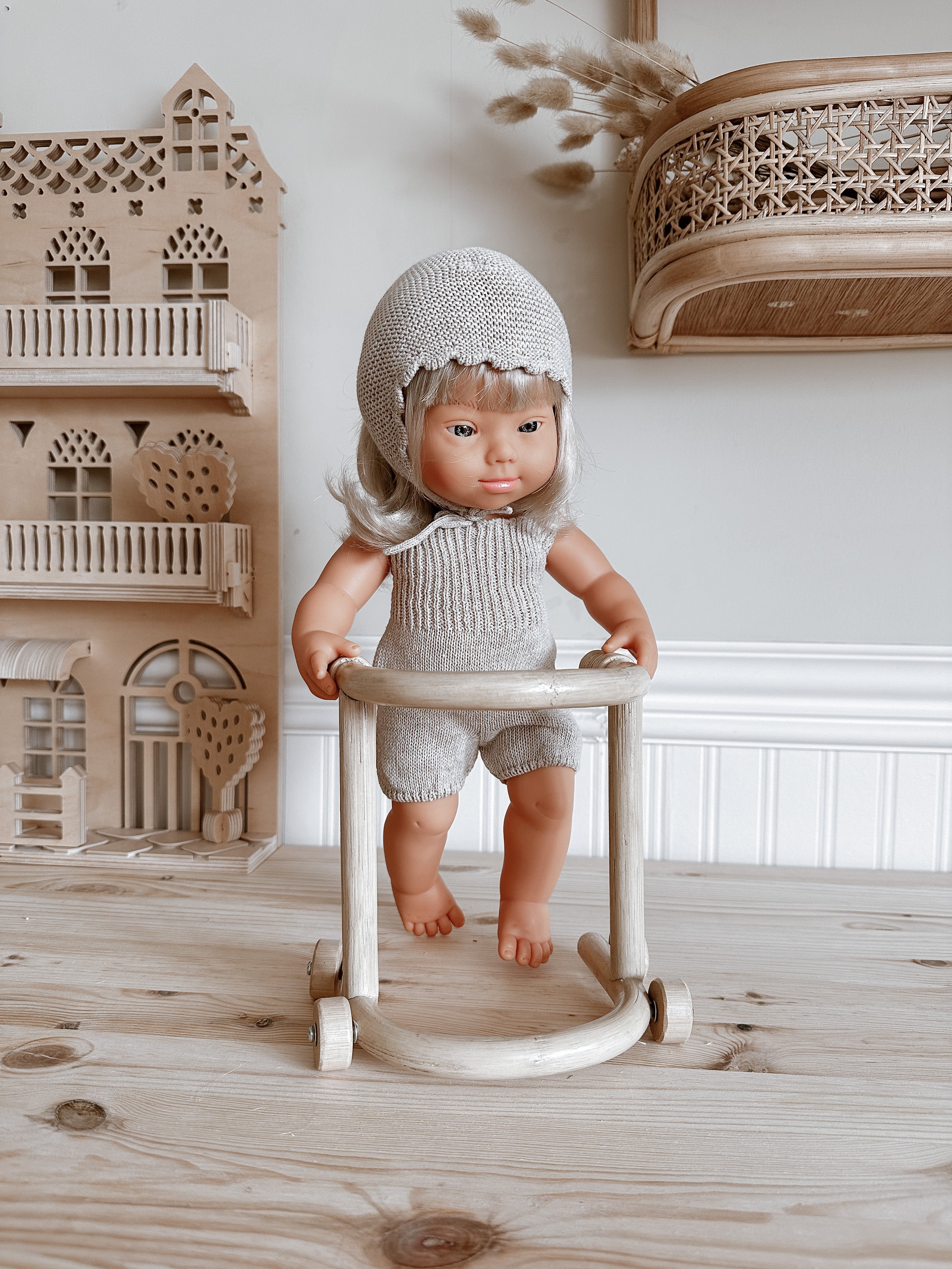 Doll-Size Rattan Sage Walker – Little AngelRose