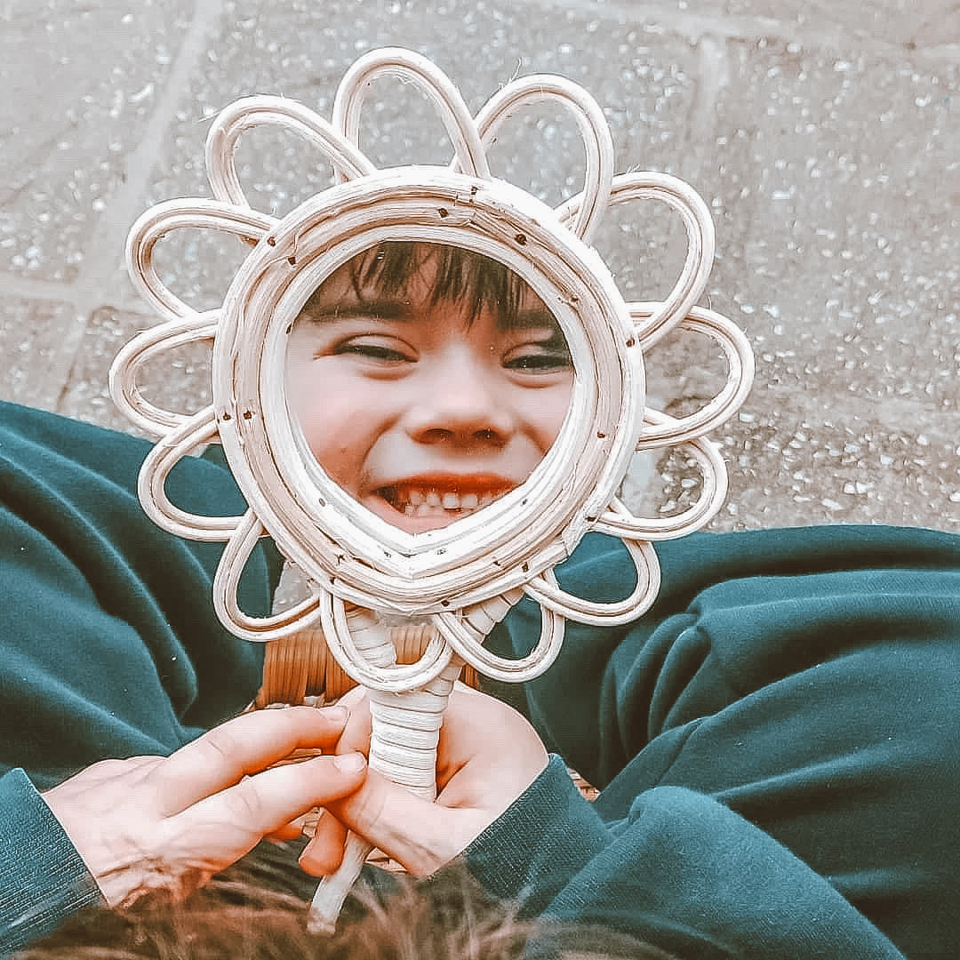 Rattan Hand Mirror – Little AngelRose