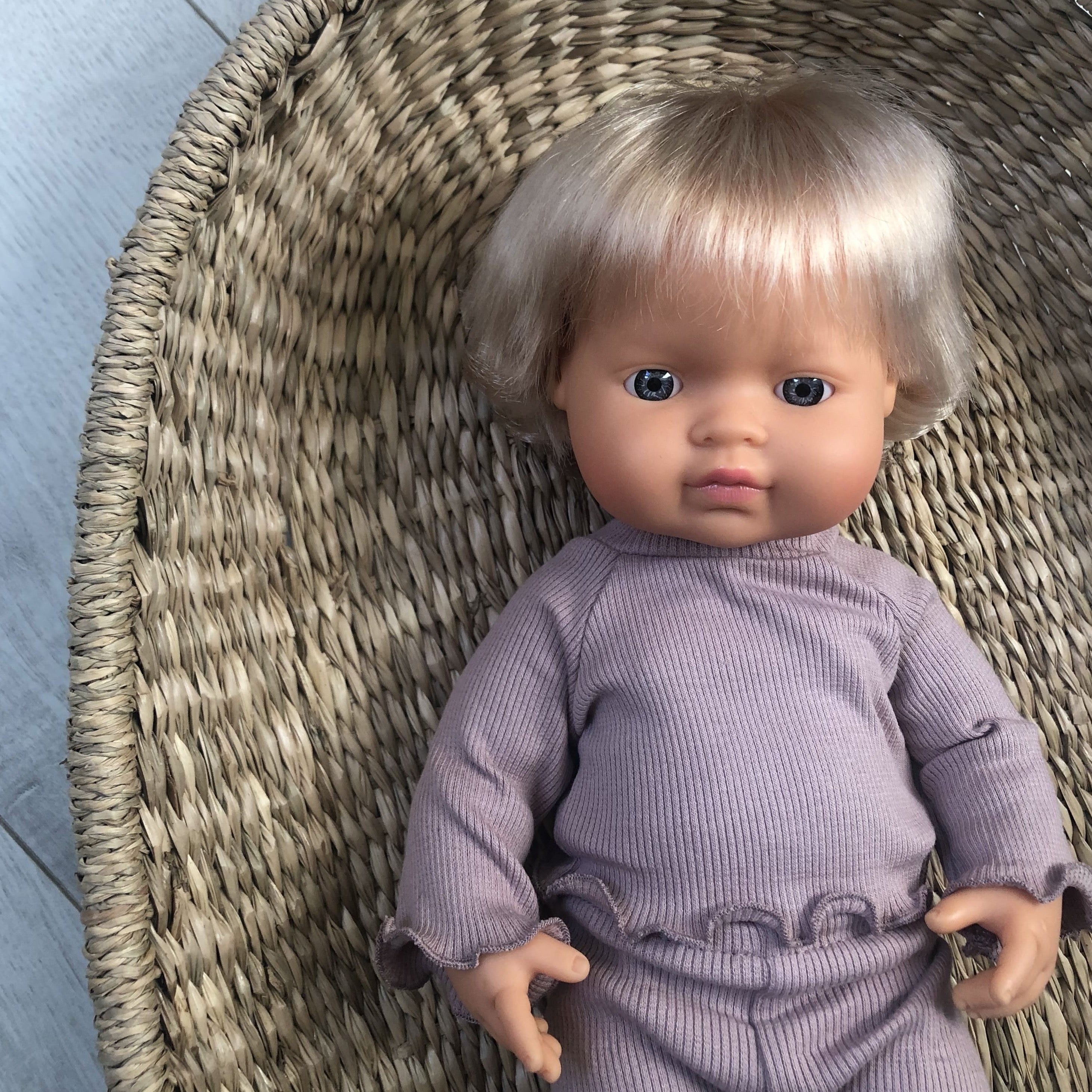 Ribbed Doll Lounge Set - Wavy Pink – Little AngelRose